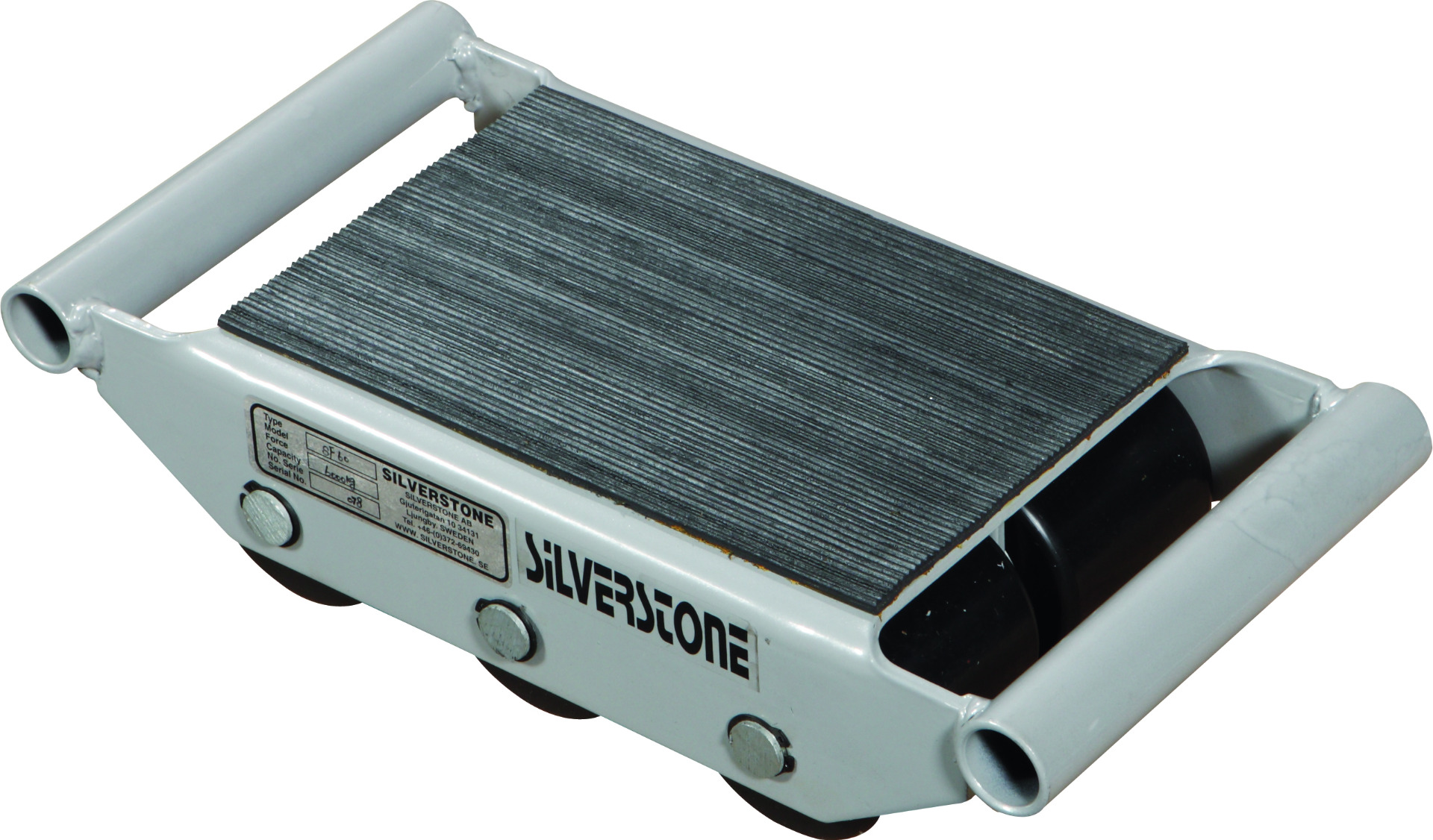 SF60 - Skridsko, 6 fasta hjul, 6 ton :: Silverstone Materialhantering